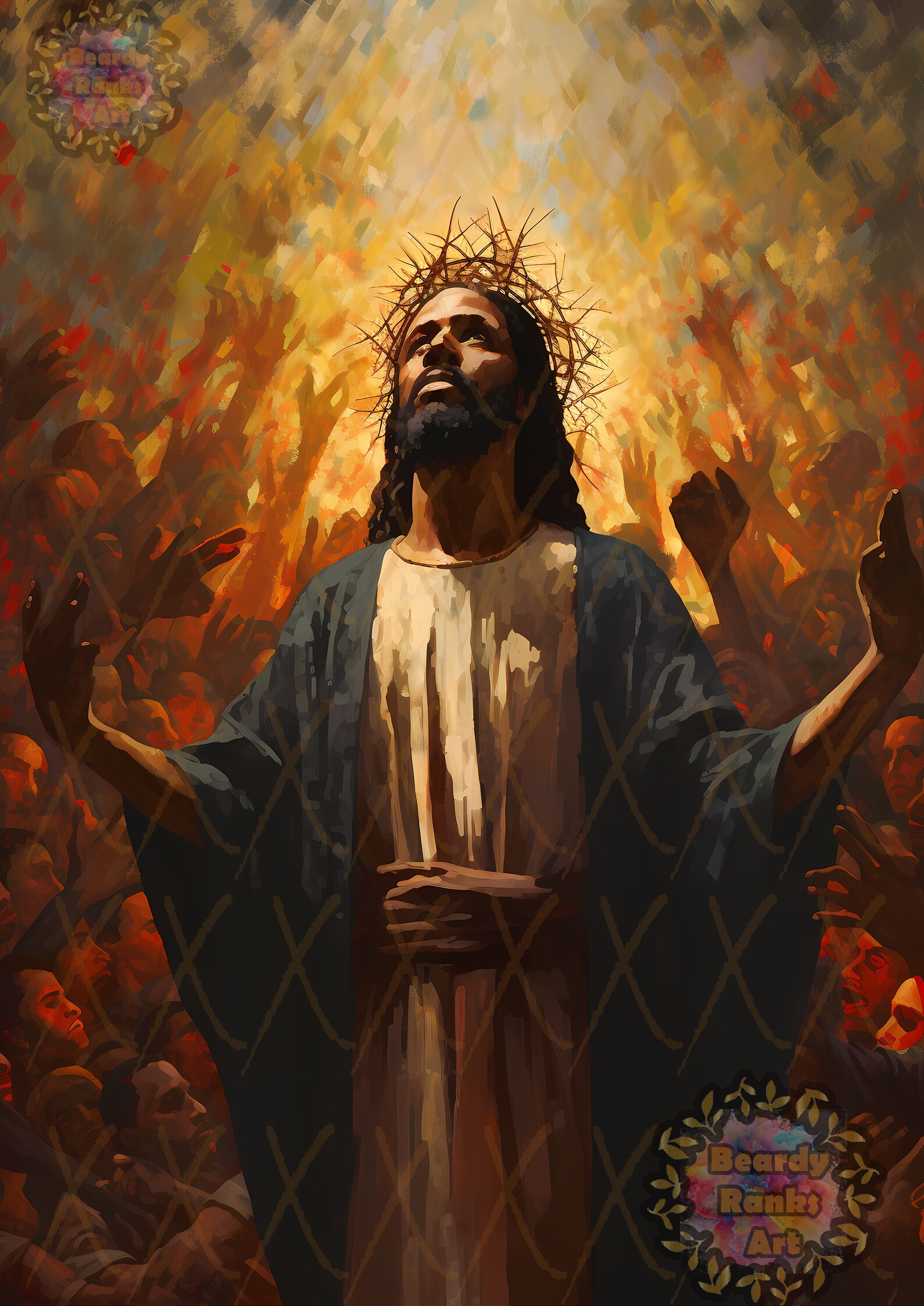 5 Black Jesus Downloadable Prints, Christian Artwork, African American ...