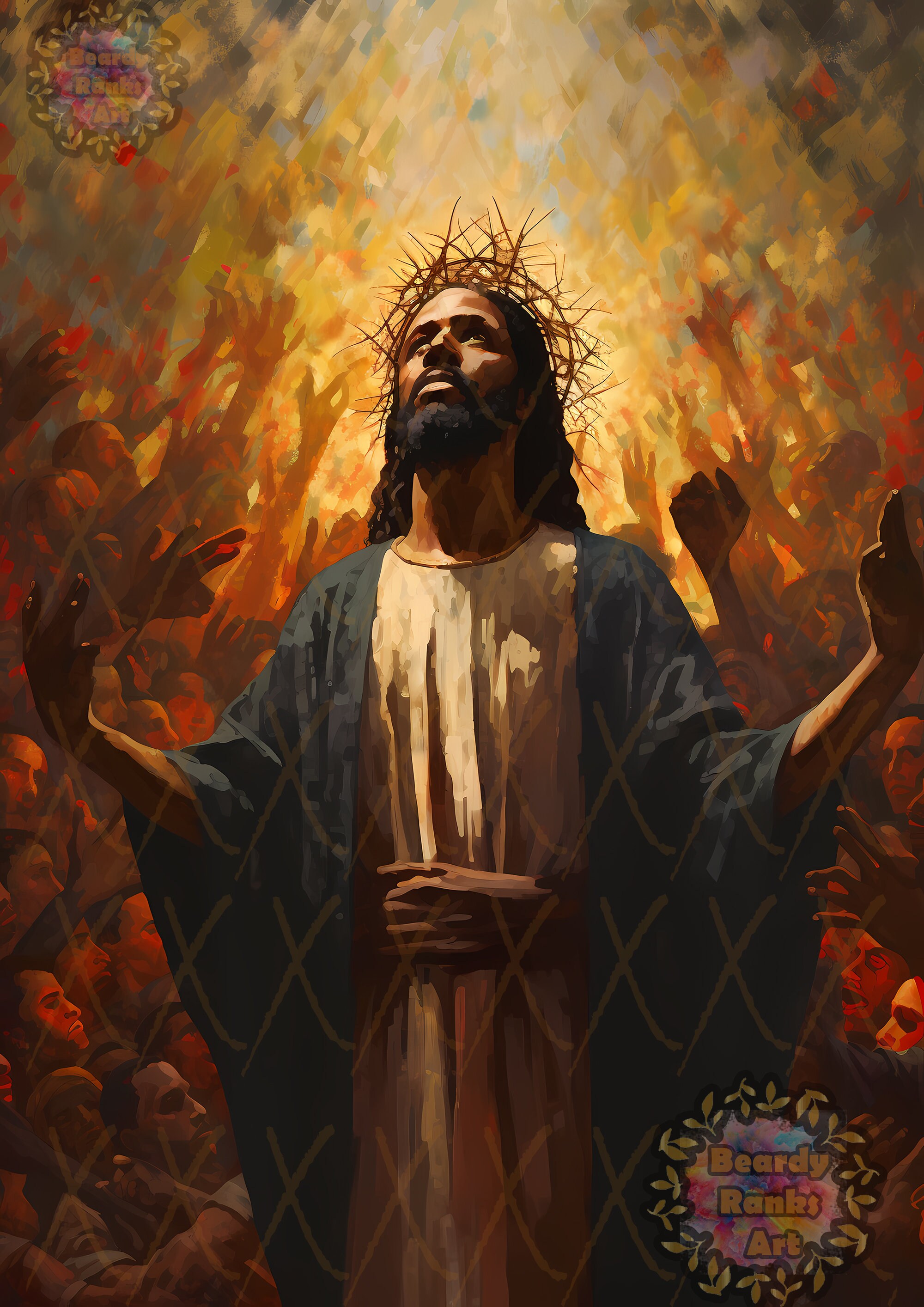 5 Black Jesus Downloadable Prints, Christian Artwork, African American ...