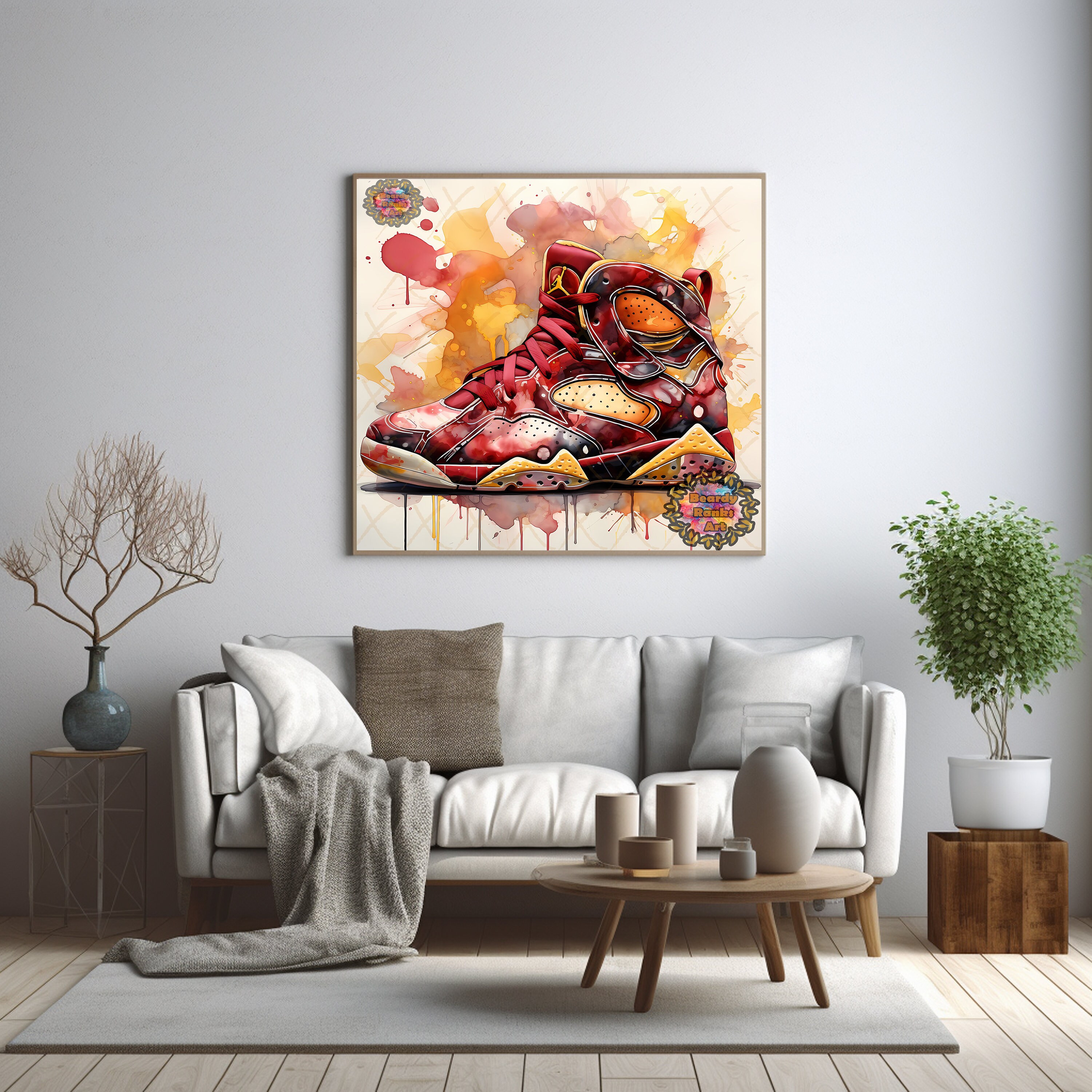 Sneaker Digital Download Prints, Sneaker Canvas Art, Graffiti Sneaker ...