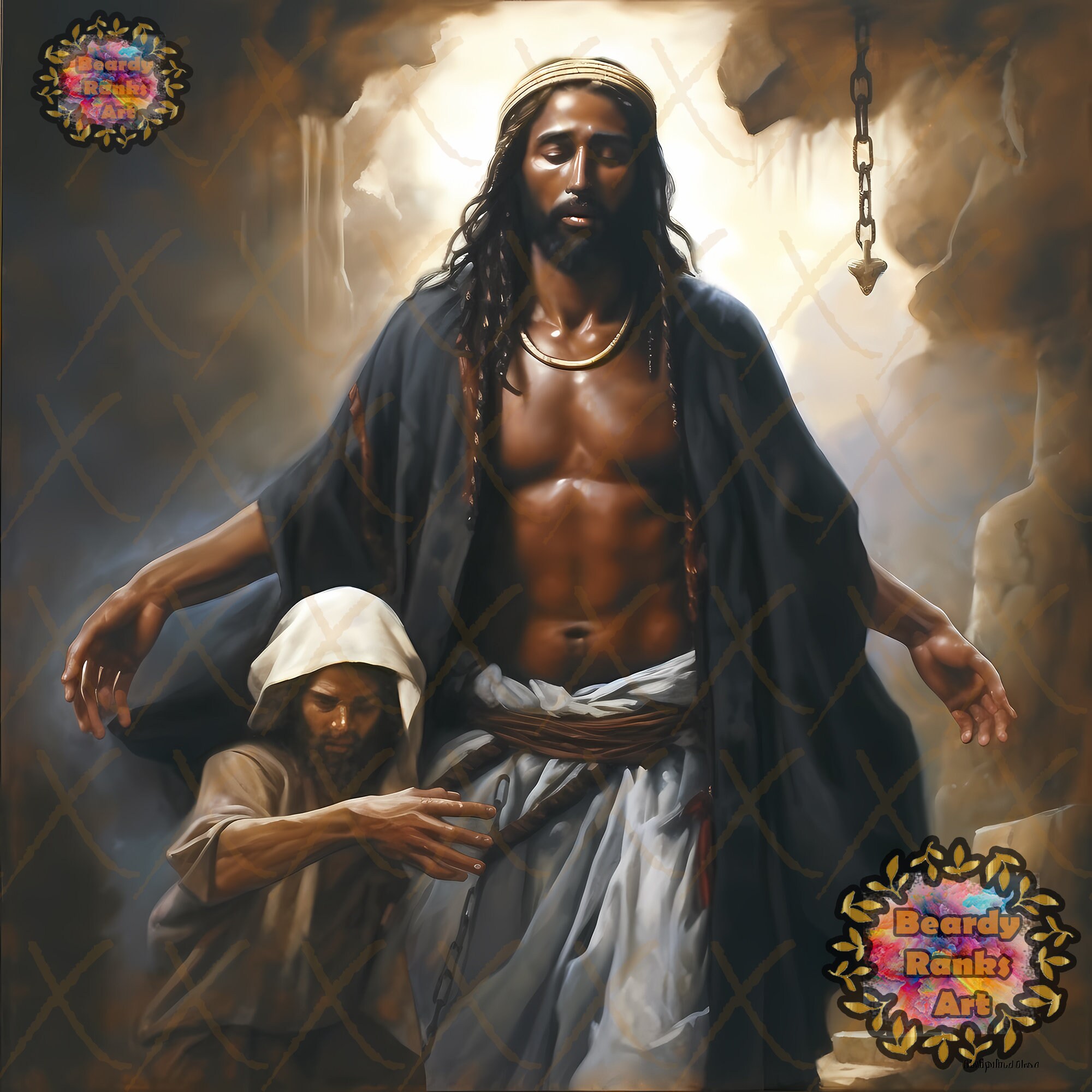 5 Black Jesus Canvas Prints, Christian Wall Art Prints, Christian ...