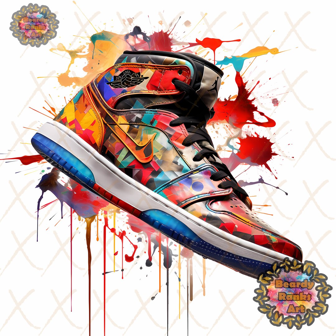 Sneaker Digital Download Art Prints, Sneaker Canvas Art, Graffiti ...