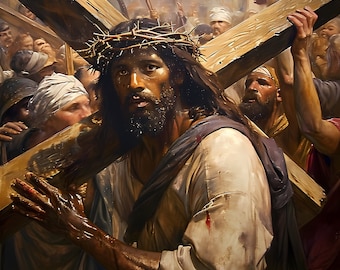 5 Black Jesus Christ Prints, Wall Decor, Christian Artwork, African ...