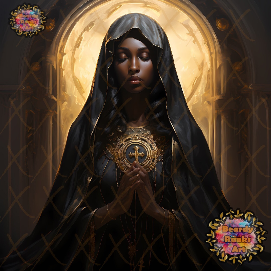 African American Saint Mary Magdalene, Black Mary Magdalene Wall Art, Mary Magdalene Digital ...