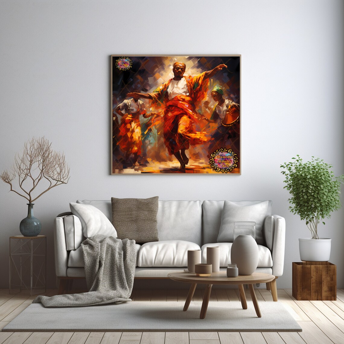 Dancing African Men Canvas Africa Inspired Art Africa Canvas - Etsy