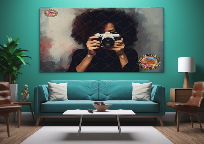 African American Art, Black Art, Black Woman Art, Black Art Canvas, Afro Canvas Art, Fine Art ...