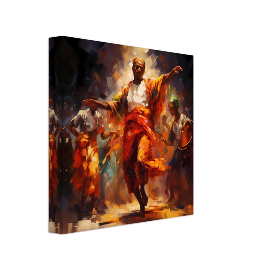 Dancing African Men Canvas Africa Inspired Art Africa Canvas - Etsy