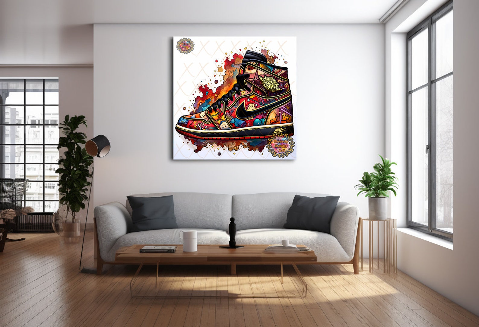 Sneaker Digital Download Prints, Sneaker Canvas Art, Graffiti Sneaker ...