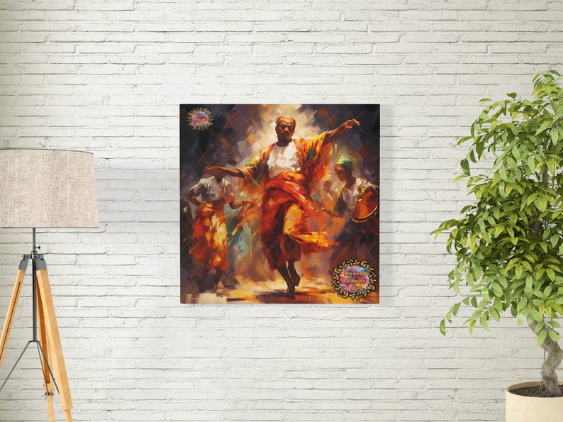 Dancing African Men Canvas Africa Inspired Art Africa Canvas - Etsy