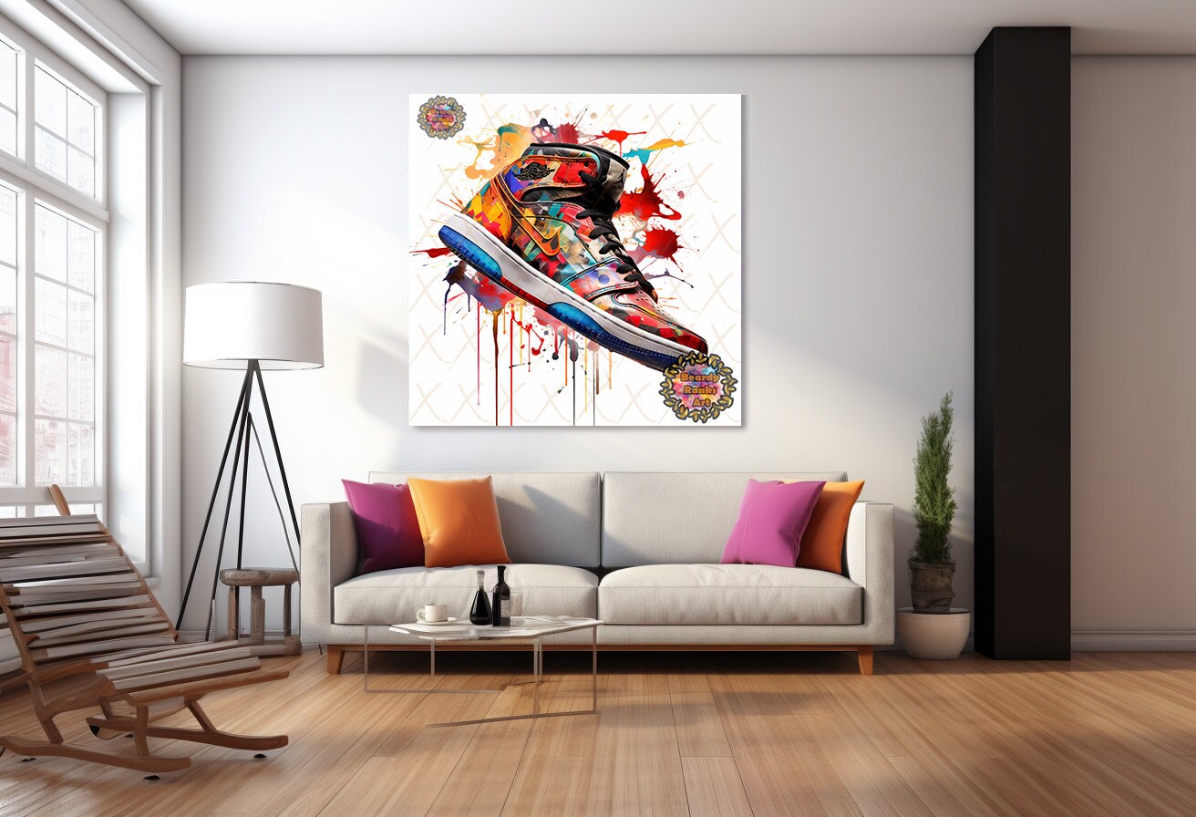 Sneaker Digital Download Art Prints, Sneaker Canvas Art, Graffiti ...