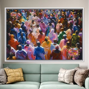 African People Gathering Canvas Art, African American Wall Art, African ...