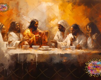 Black Jesus at the Last Supper, African American Art - Etsy