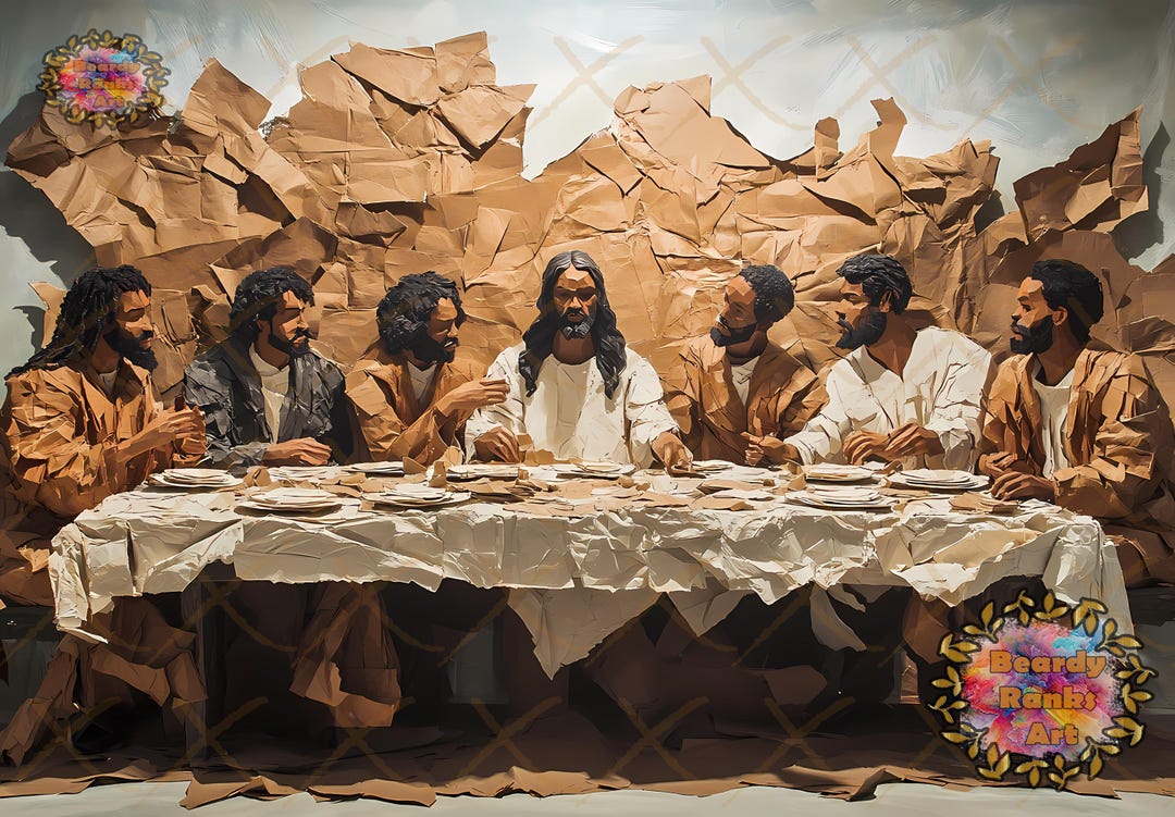Black Jesus the Last Supper Prints, Brown Jesus the Last Supper ...