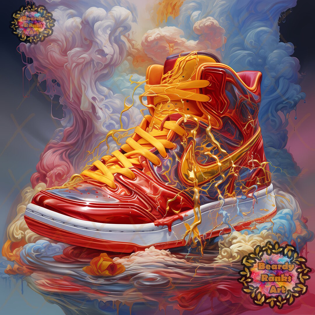 Sneaker Digital Download Kunstdrucke, Sneaker Leinwand Kunst, Graffiti ...