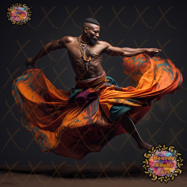 Dancing African Man Canvas, Africa Inspired Art, Africa Canvas Art ...
