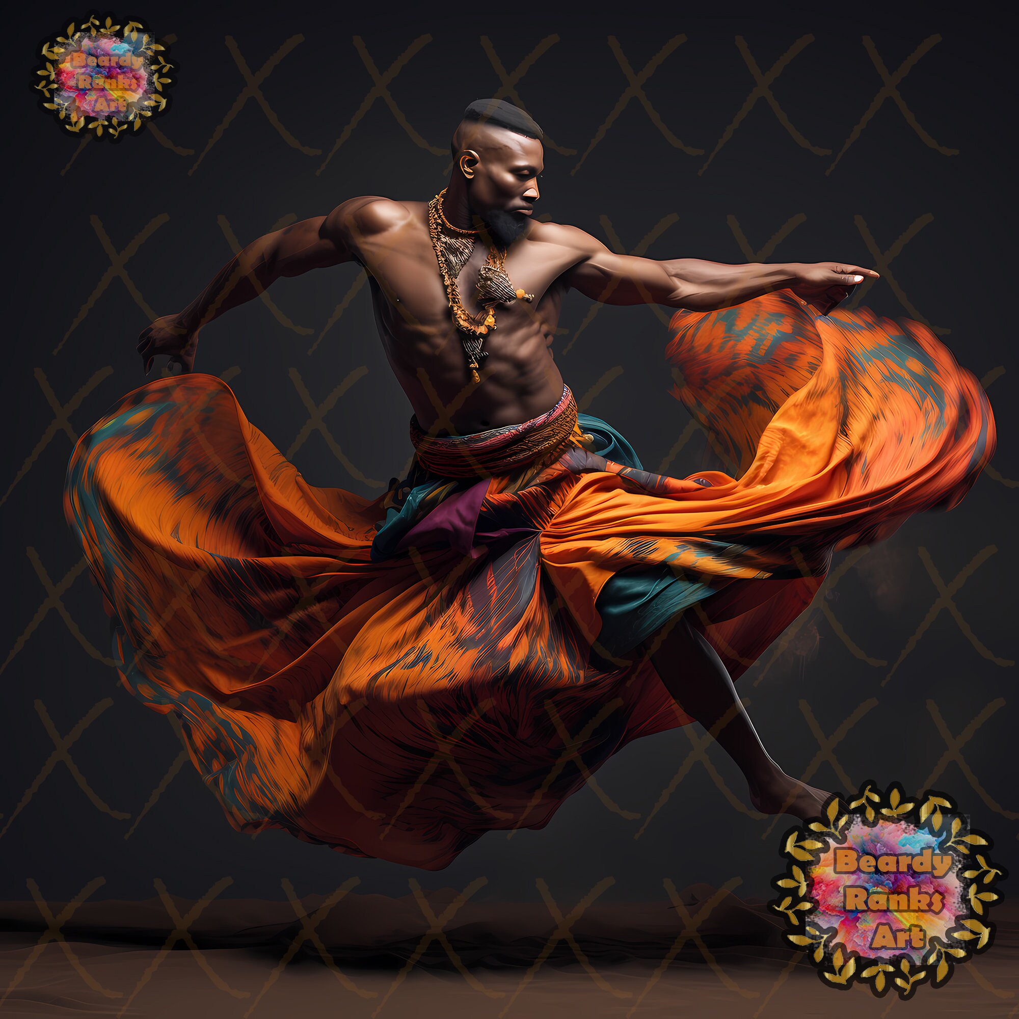Dancing African Man Canvas, Africa Inspired Art, Africa Canvas Art ...