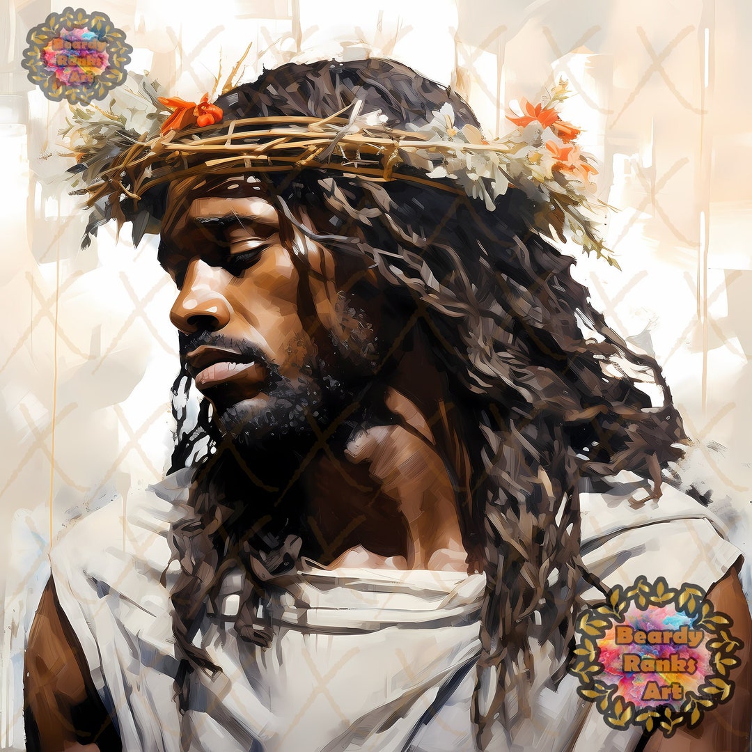 5 Black Jesus Images, Religious Wall Decor, Christian Artwork, African ...