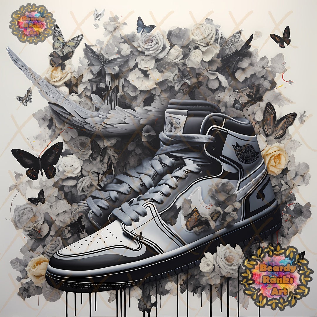 Sneaker Digital Download Art Prints, Sneaker Canvas Art, Graffiti ...