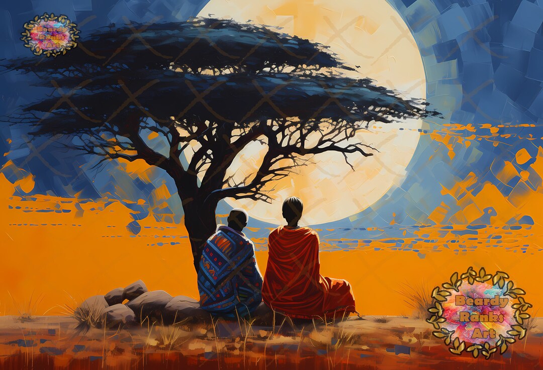 African Tree of Life Canvas, Africa Inspired Wall Art, African Wall Art ...