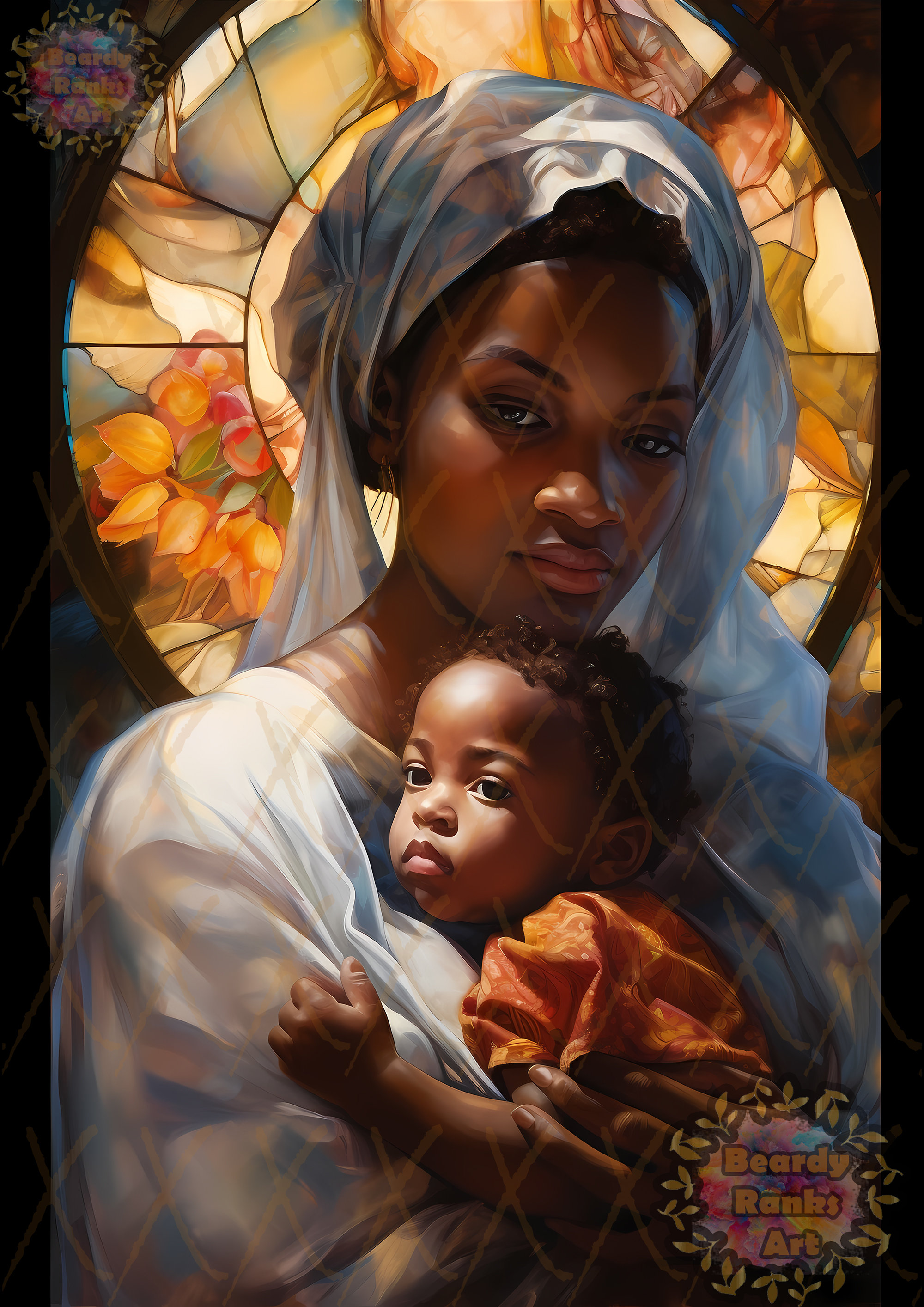 African American Virgin Mary Files, Black Virgin Mary Wall Art JPG ...