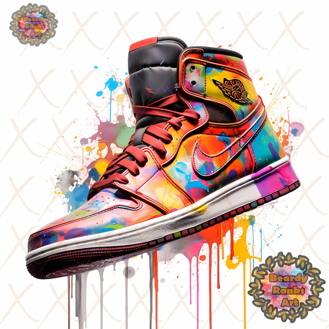 Sneaker Digital Download Art Prints, Sneaker Canvas Art, Graffiti ...