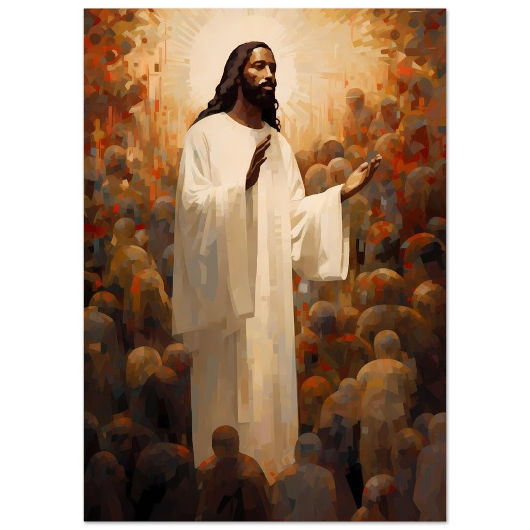Black Jesus Poster, Christian Poster, African American Jesus Poster ...