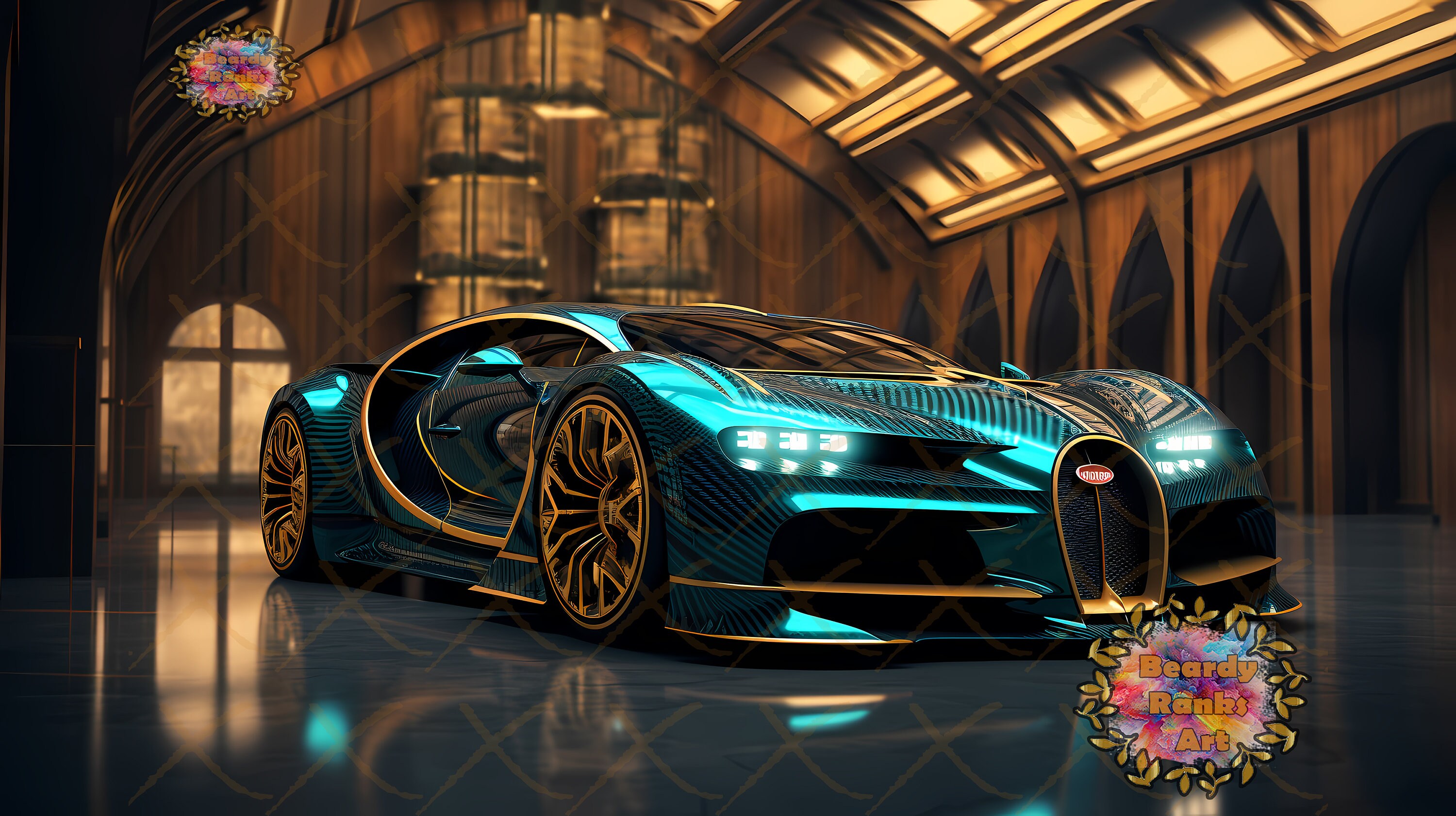 5 Bugatti Chiron and Veyron Prints, Sports Car Art Print, Bugatti ...