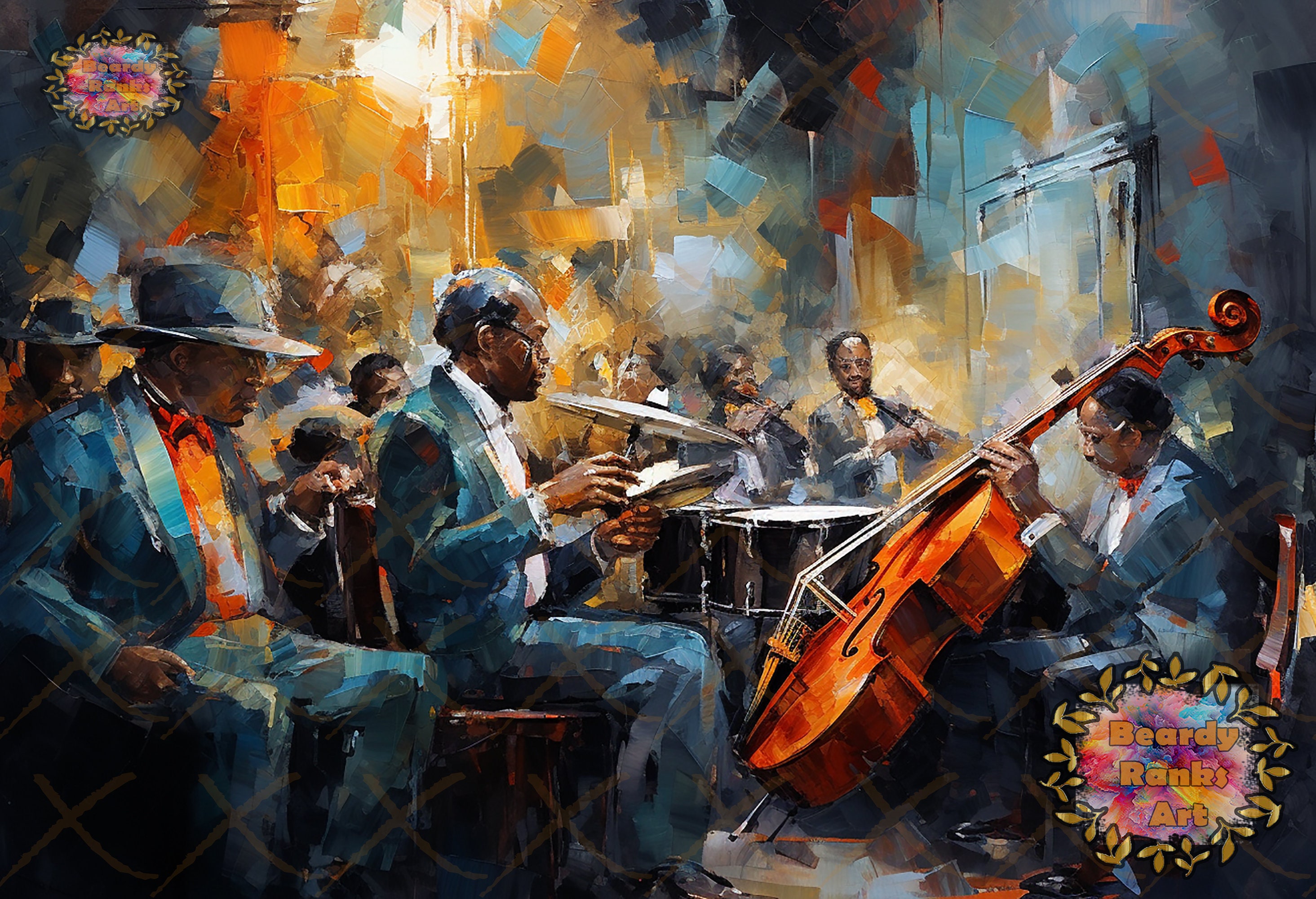 Black Jazz Music Canvas Print, African Jazz Music Wall Art, African ...