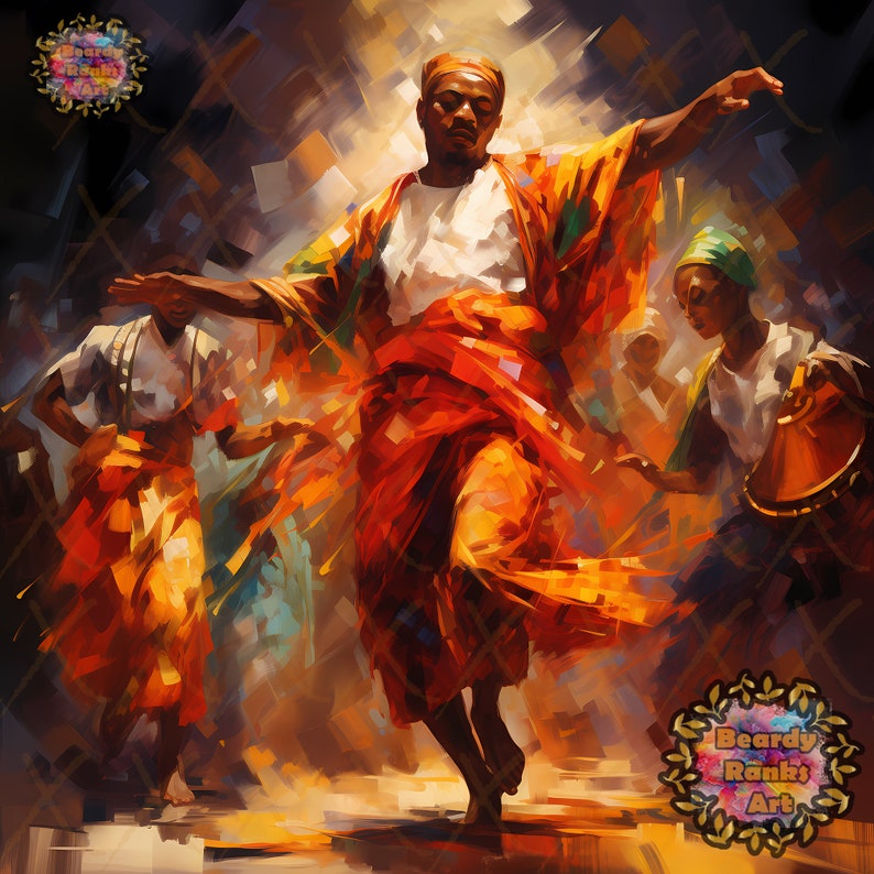 Dancing African Men Canvas Africa Inspired Art Africa Canvas - Etsy