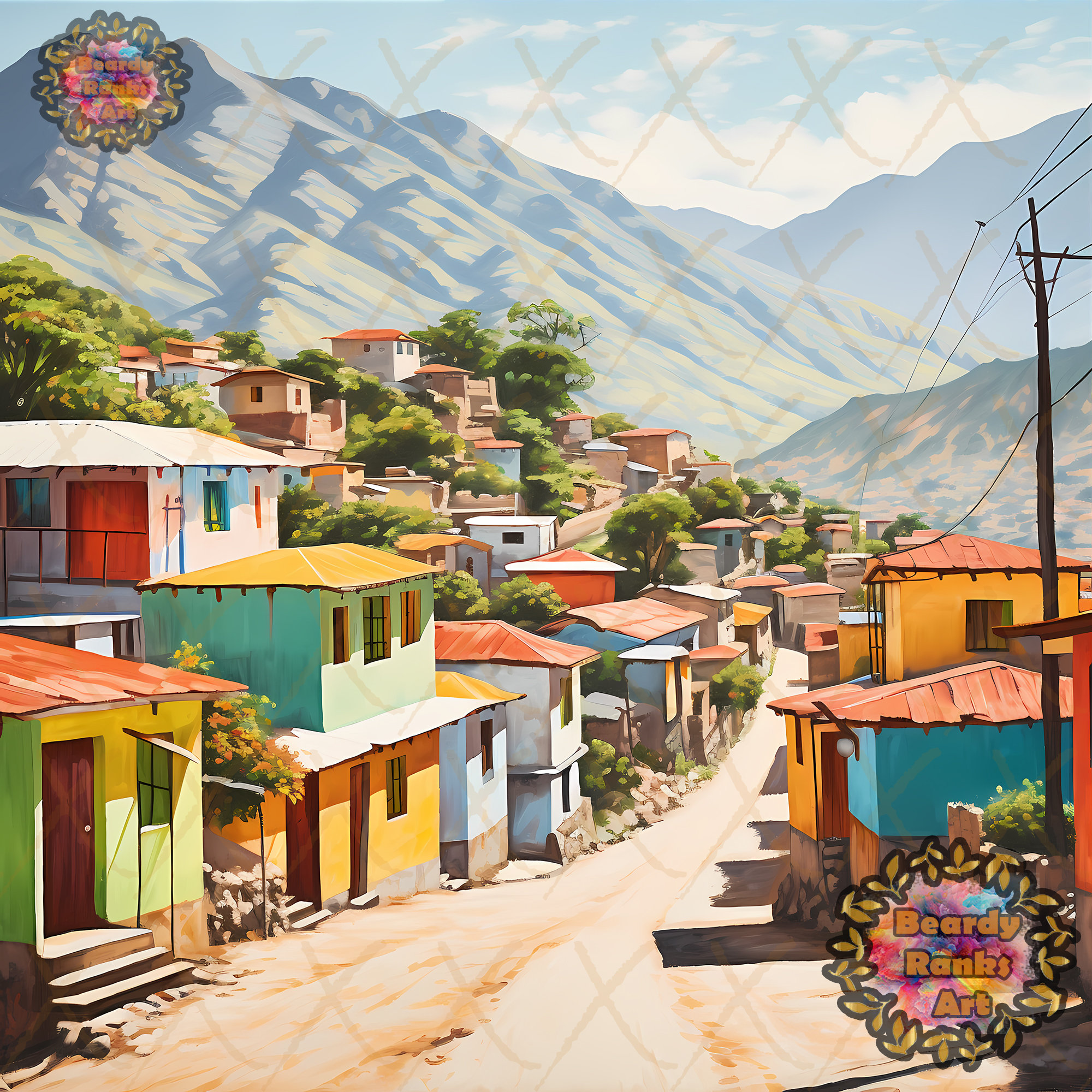 Petionville City Haiti Haitian Art Haitian Painting - Etsy