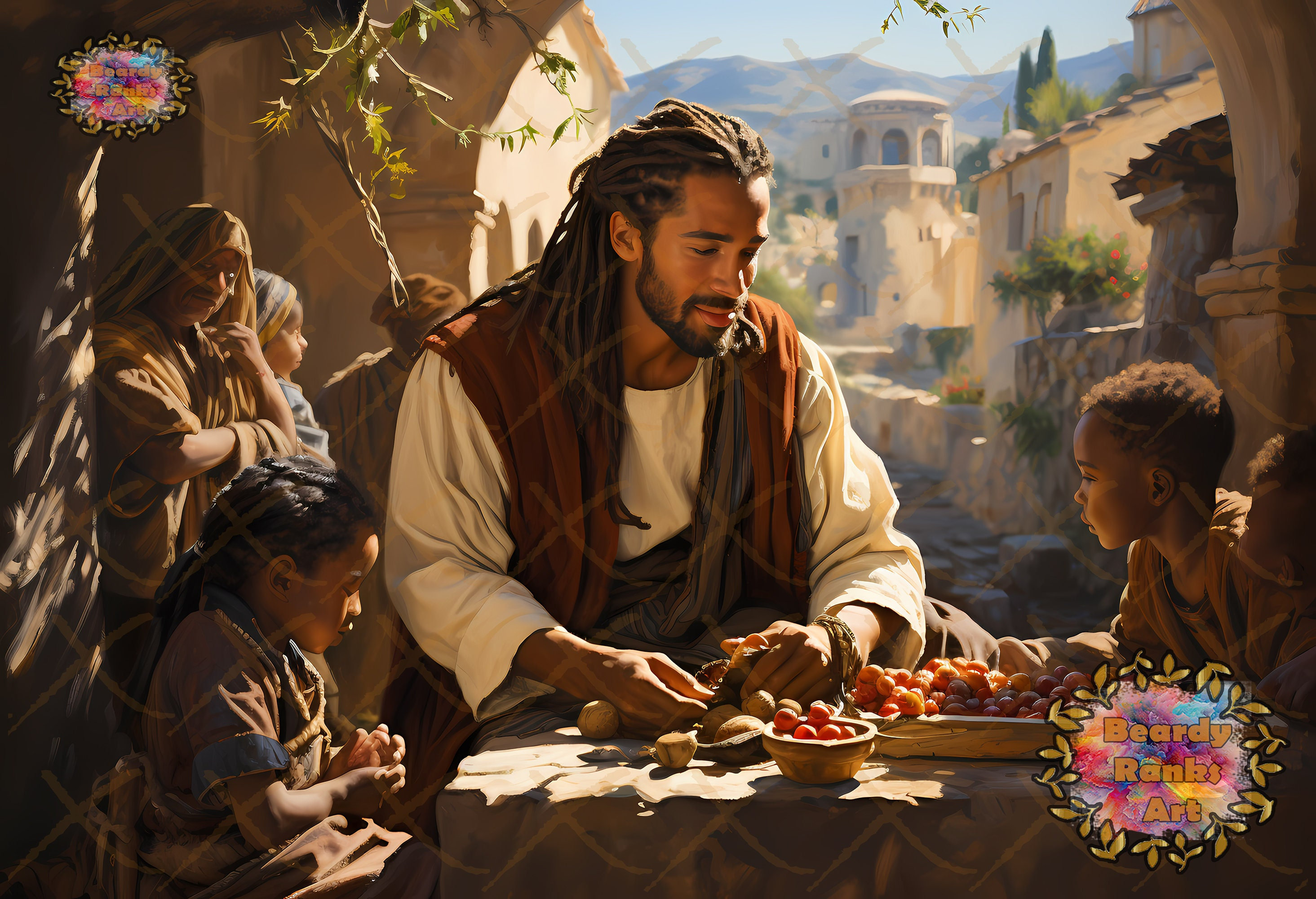 5 Black Jesus Christ Prints, Wall Decor, Christian Artwork, African ...