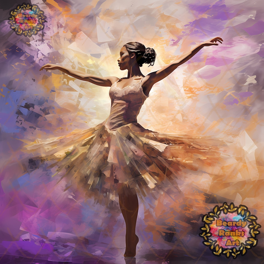 5 Black Ballerina Wall Art Prints, African American Ballerina Prints ...
