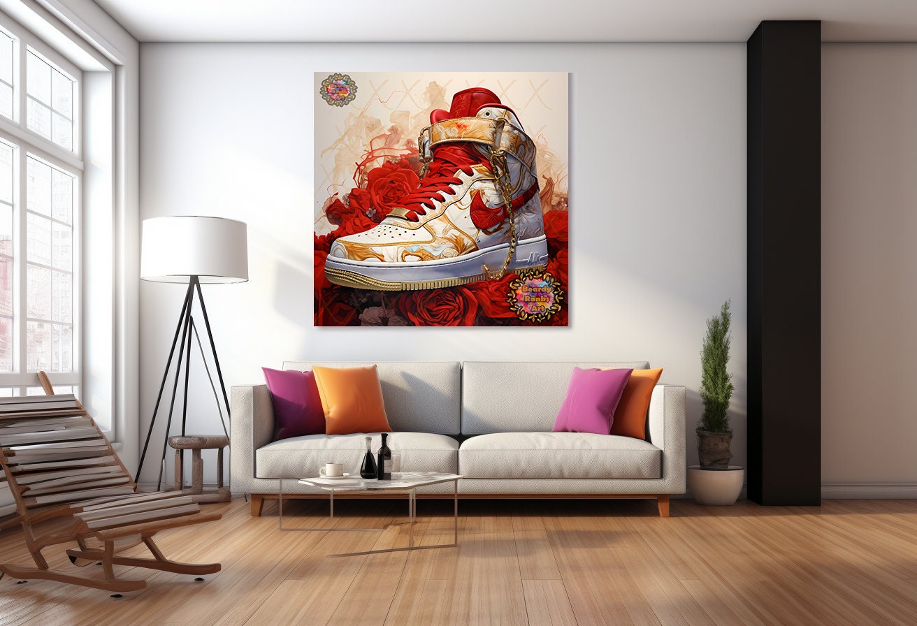Sneaker Digital Download Art Prints, Sneaker Canvas Art, Graffiti ...