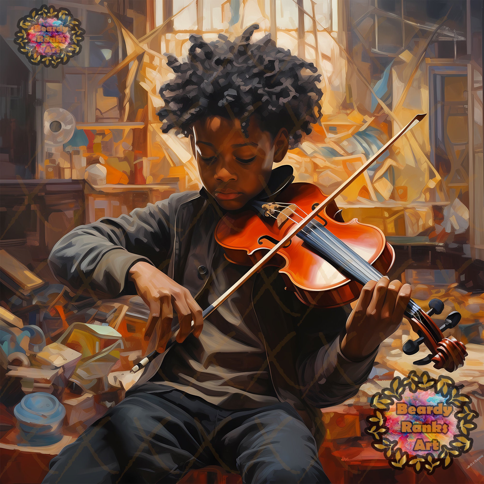 African American Little Boy Playing Violin, Black Boy Playing Violin ...