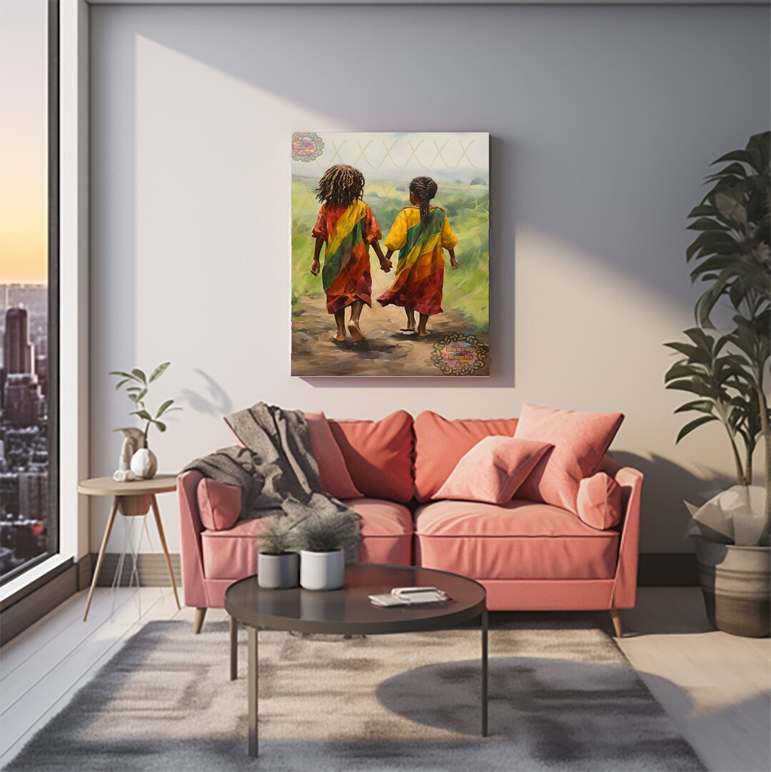 5 Cute African Children Prints, Black Kids Artwork Prints, African ...