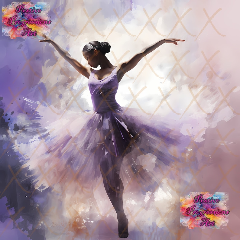 4 Black Ballerina Wall Art Prints, African American Ballerina Prints ...