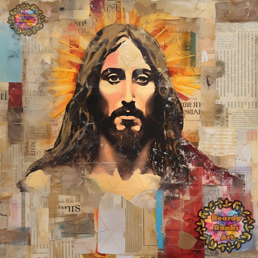 Jesus Christ Square Poster, Christian Poster, Jesus Wall Decor ...