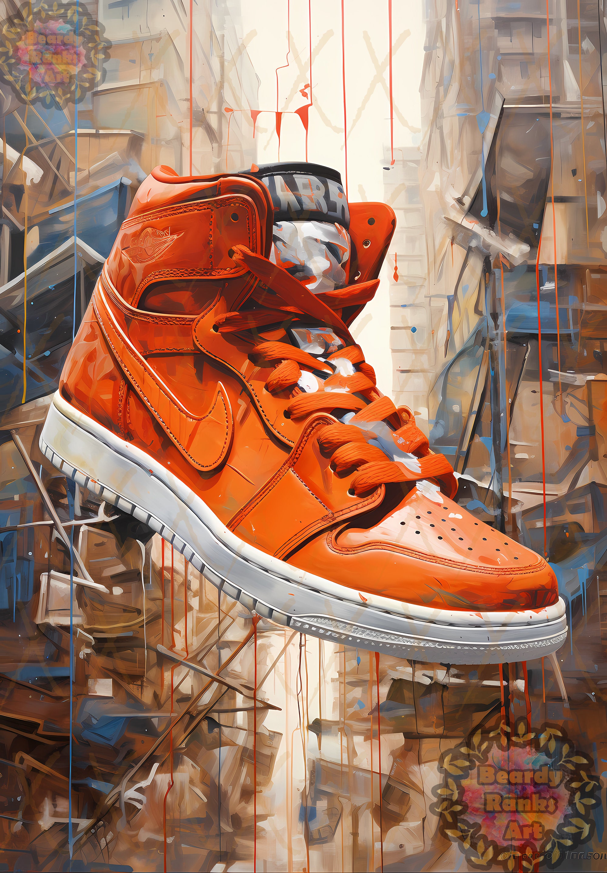 Inspired by Nike Air Jordan Graffiti Sneaker Poster Sneaker - Etsy