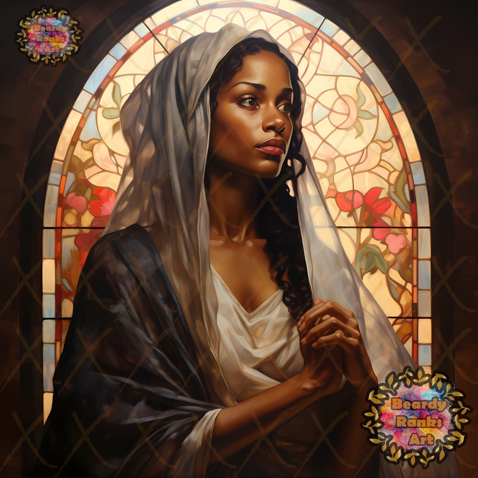 African American Virgin Mary Files, Black Virgin Mary Wall Art JPG ...