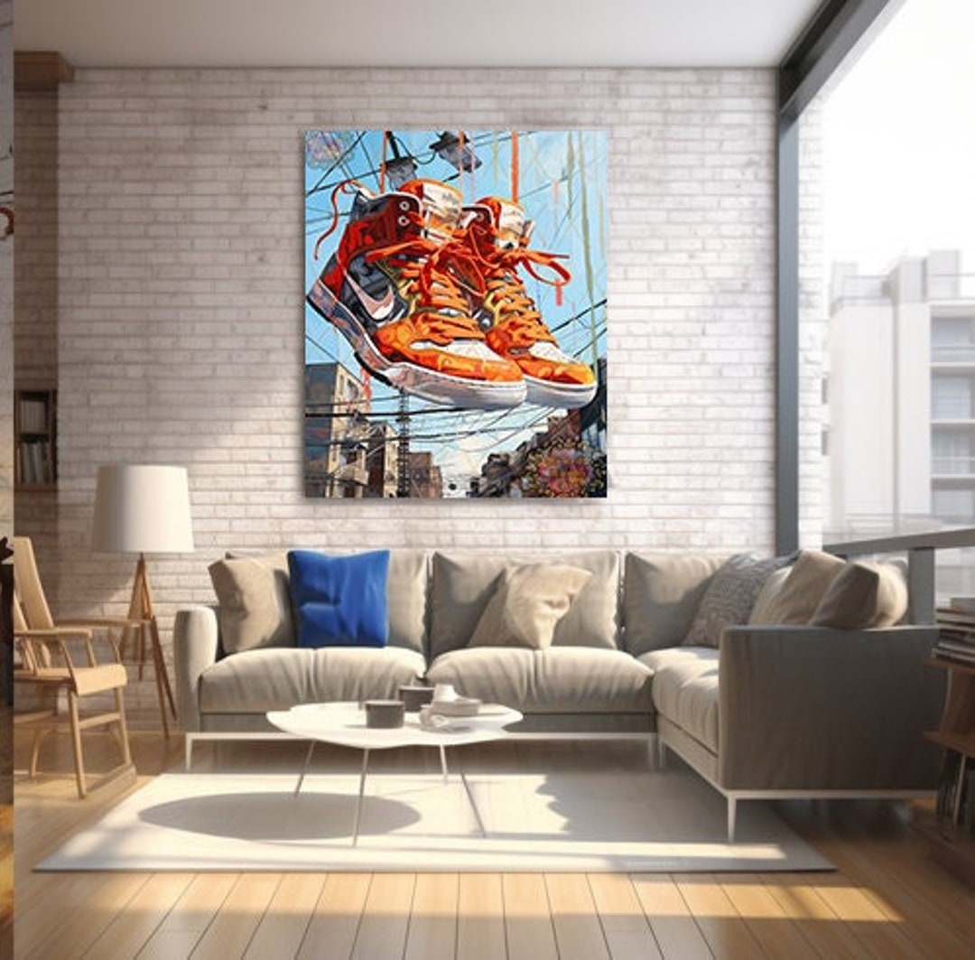 Inspired by Nike Air Jordan Graffiti Sneaker Poster, Sneaker Wall Art ...