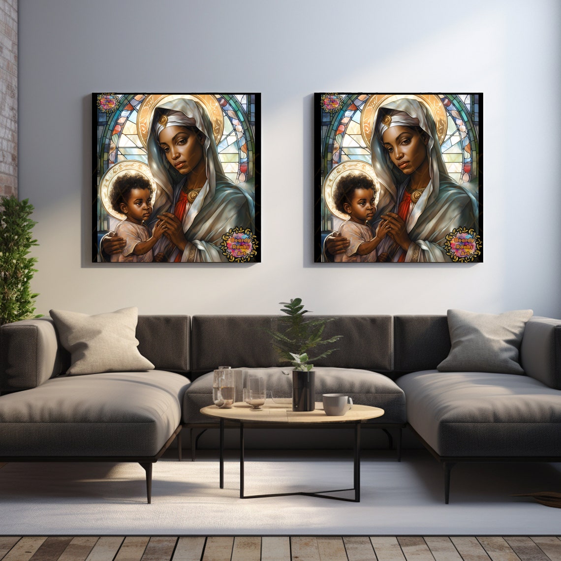 African American Virgin Mary, Black Virgin Mary Wall Art, Black Mother ...