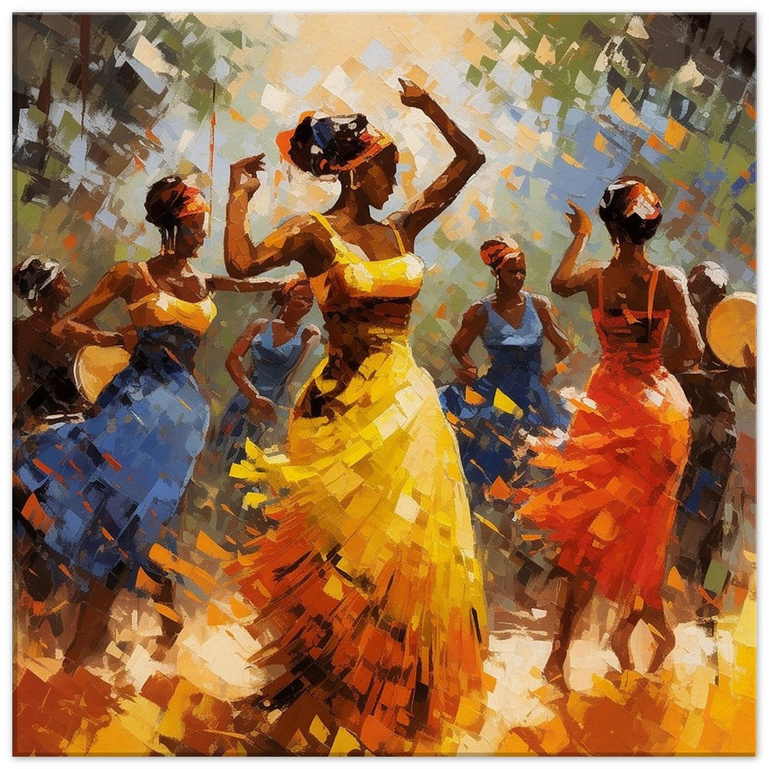 Dancing African Women Canvas Africa Inspired Art Africa - Etsy