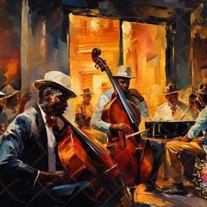 Black Jazz Music Canvas Print, African Jazz Music Wall Art, African ...