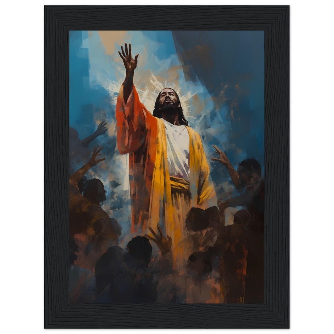 Jesus Christ Wooden Framed Wall Art, Christian Wall Decor, Christian ...