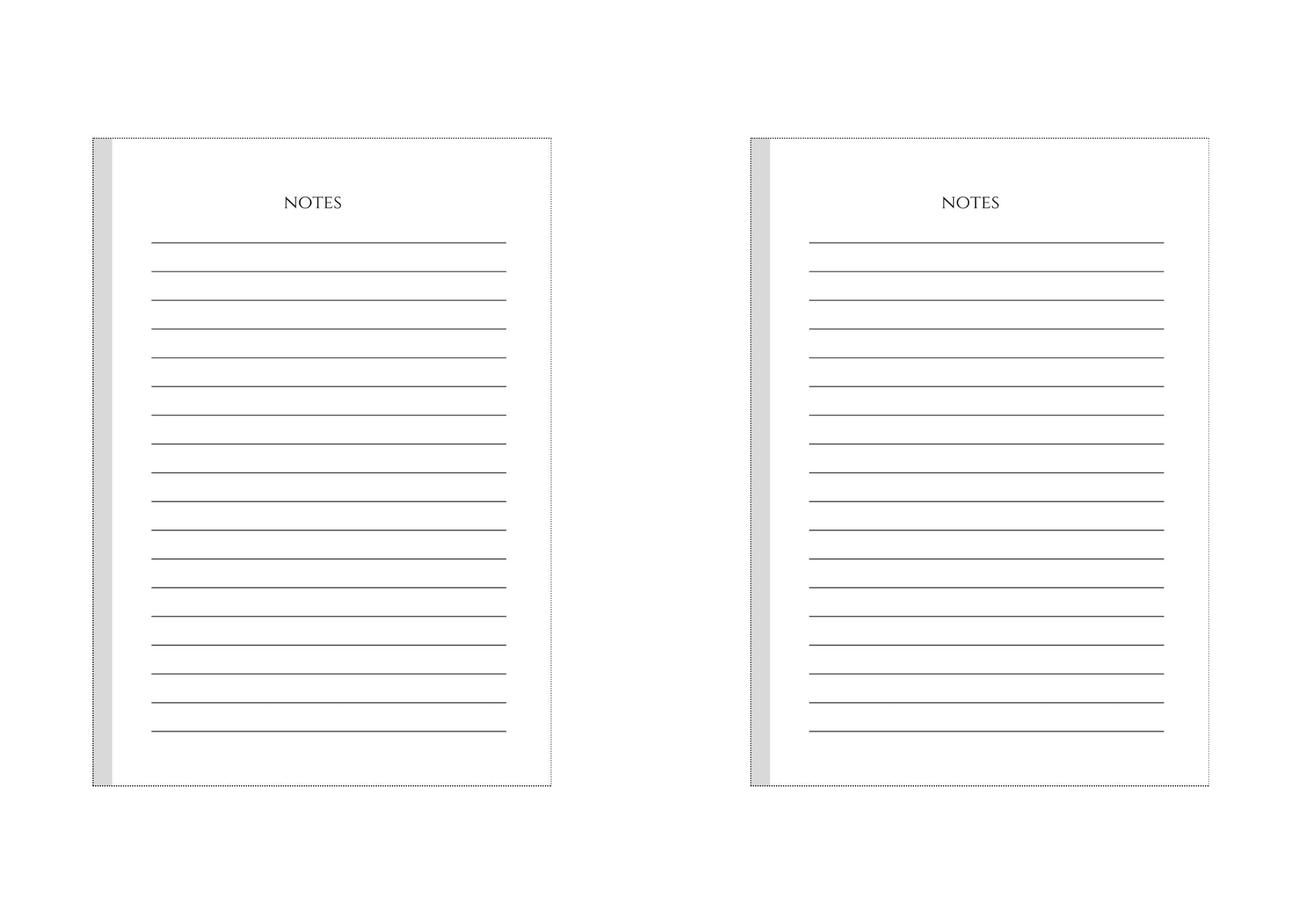A6 Minimalist Note Pad Template: 6 Designs, Customizable in Canva (PDF ...