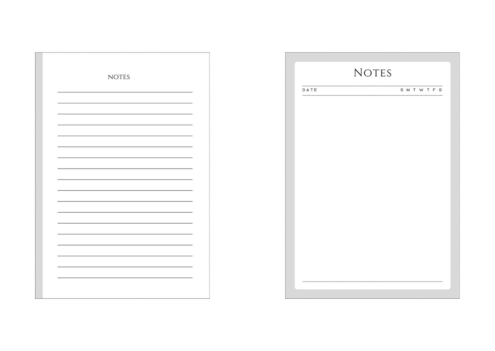 A6 Minimalist Note Pad Template: 6 Designs, Customizable in Canva (PDF ...