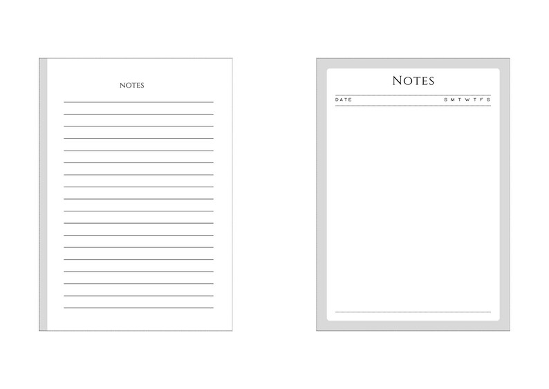 A6 Minimalist Note Pad Template: 6 Designs, Customizable in Canva (PDF ...