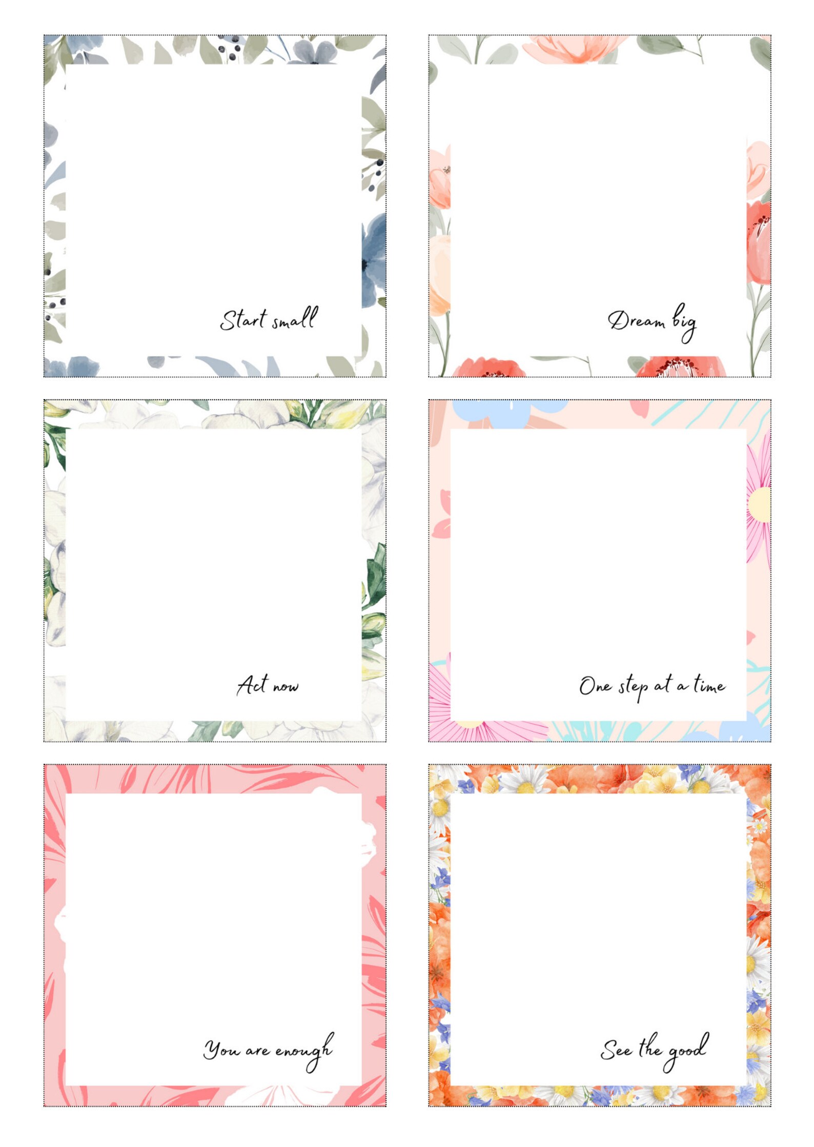 Printable Note Pad| Memo Pad |post-it Notes | Motivational Note Pad| 30 ...