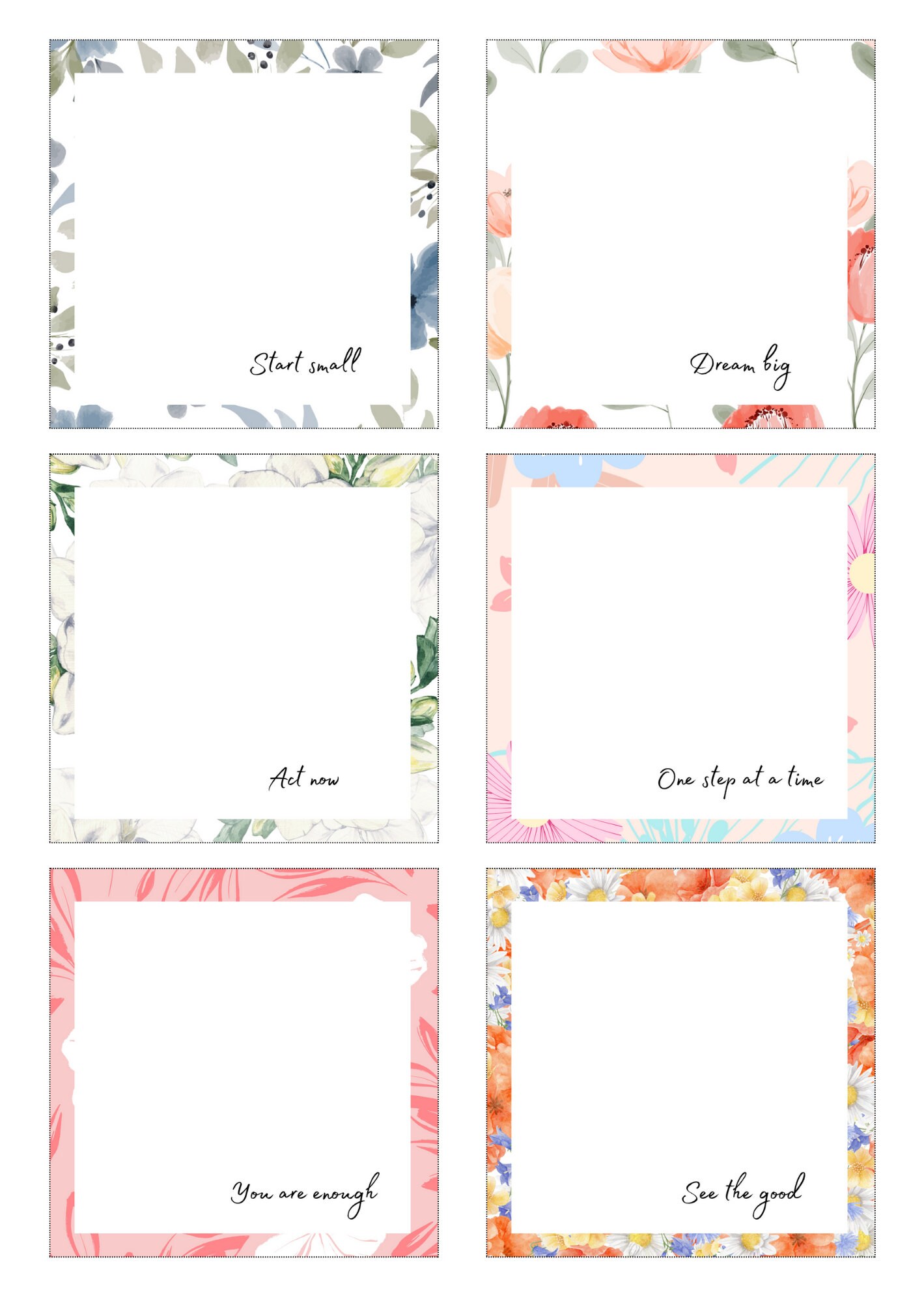 Printable Note Pad| Memo Pad |post-it Notes | Motivational Note Pad| 30 ...