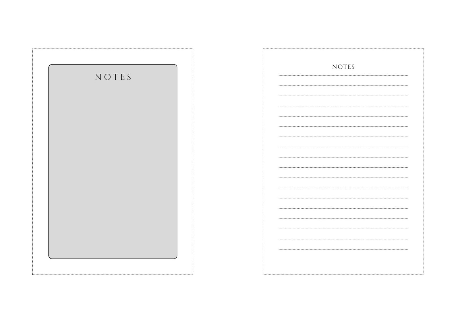 A6 Minimalist Note Pad Template: 6 Designs, Customizable in Canva (PDF ...