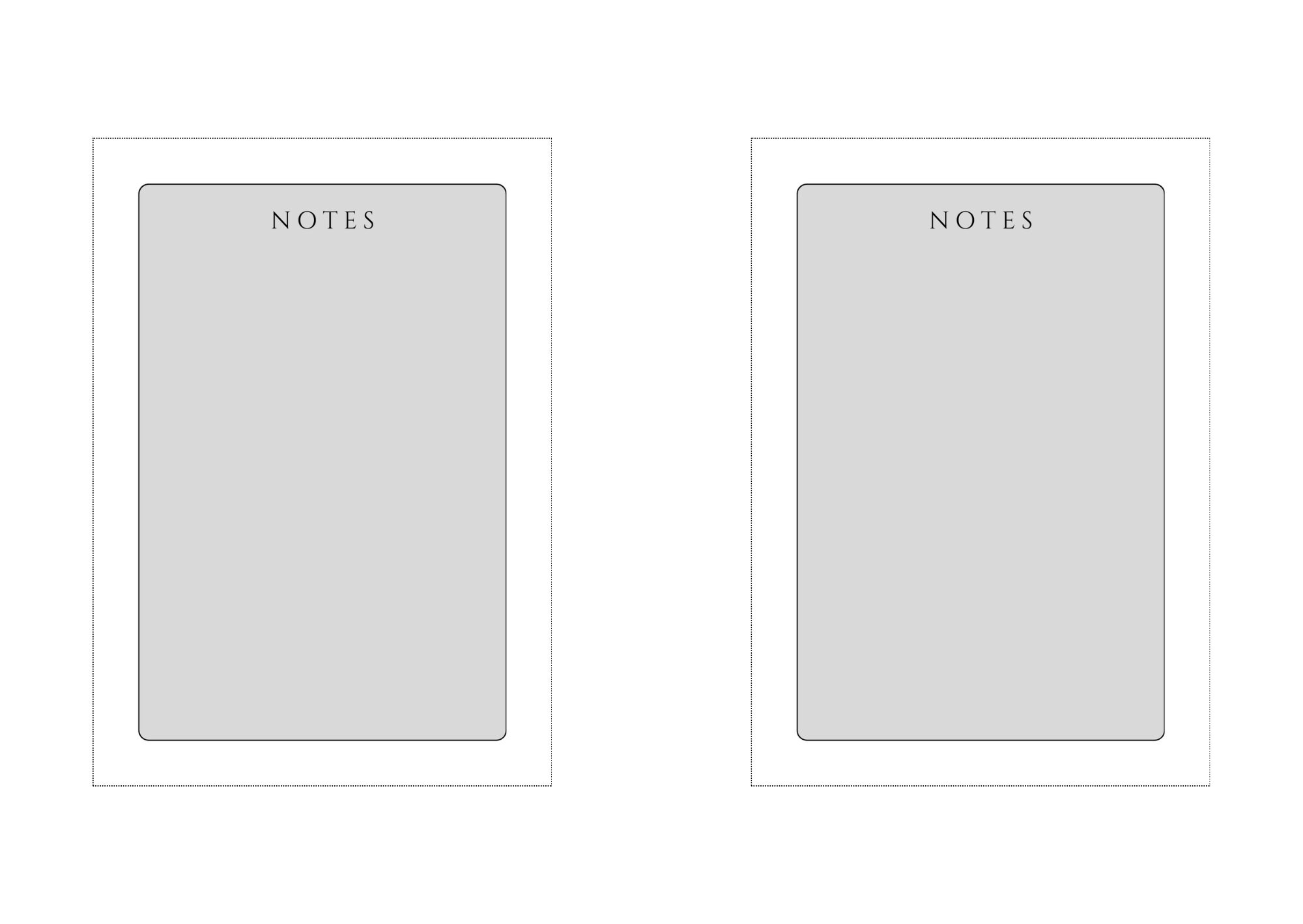 A6 Minimalist Printable Note Pad | Editable Canva Template ...